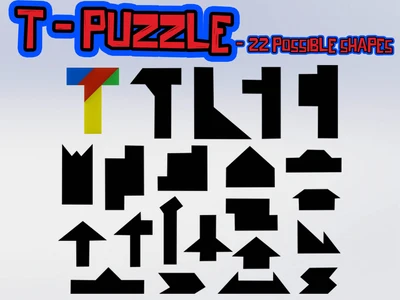 T - puzzle! - MakerOnline 3D Model | 3Drop