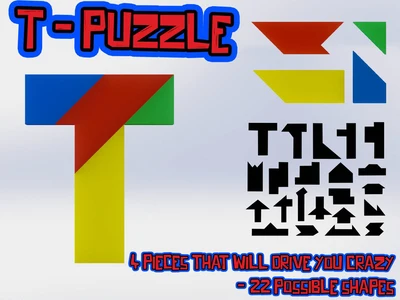 T - puzzle! - MakerOnline 3D Model | 3Drop